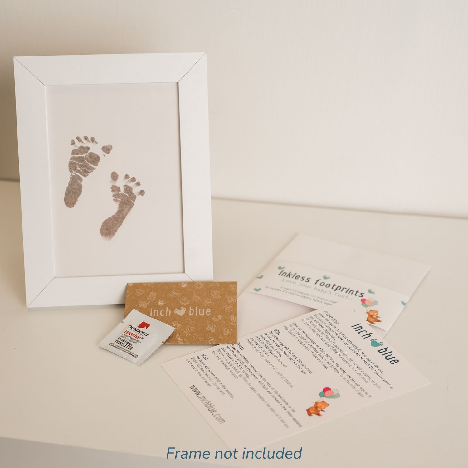 Baby Footprint Kit | Inkless Footprints | Keepsake | Baby Gift | Inch Blue