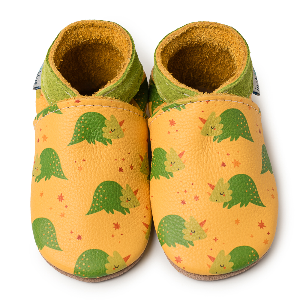 Jagger Yellow | Dinosaur Baby Shoes | Inch Blue