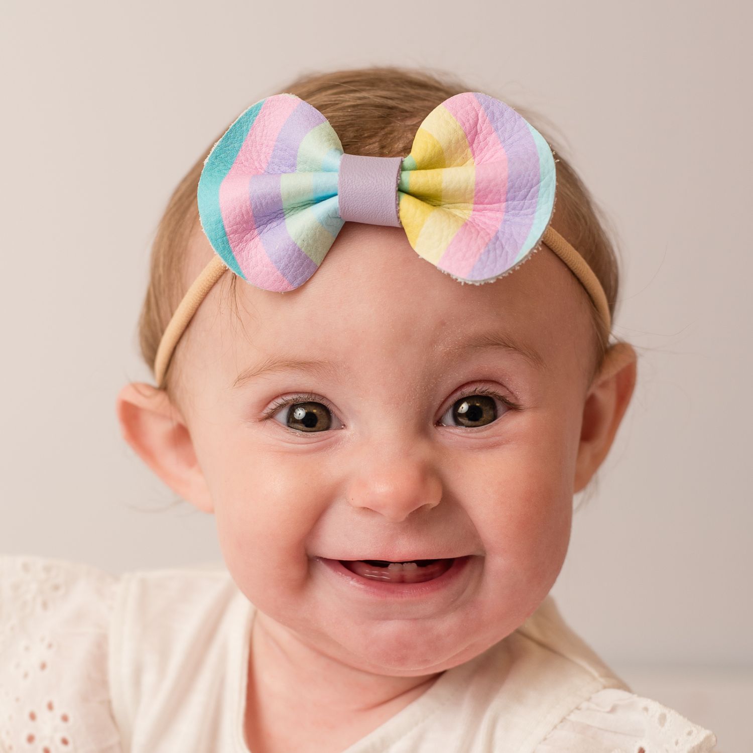 Girls | Over The Rainbow Bow Set | Leather Hair Bows | Headbands ...