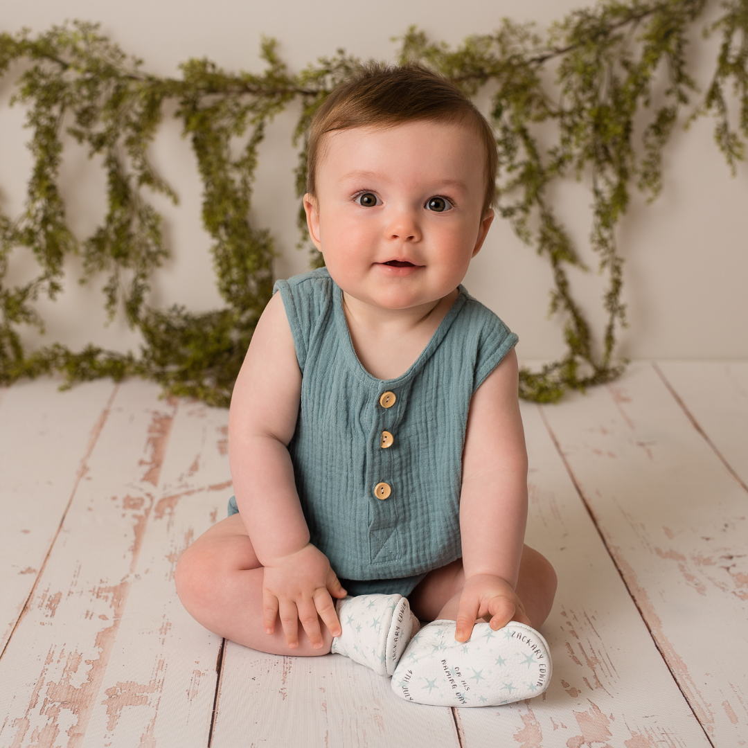 Baby Boys Leather Occasion Shoes | Celestial White/Baby Blue ...